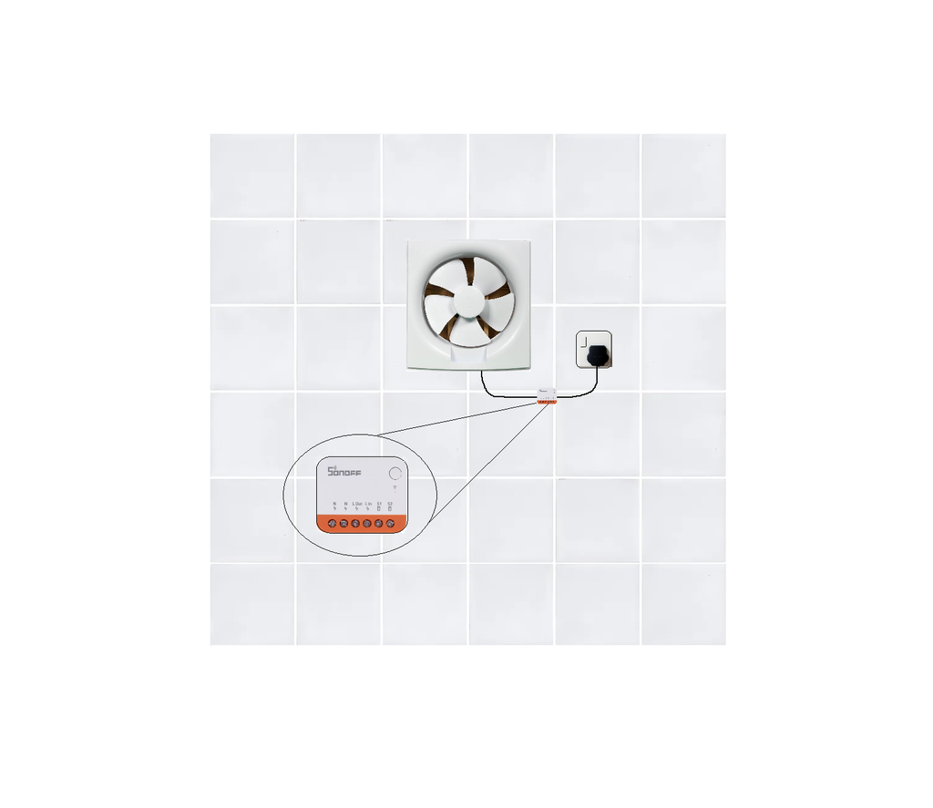 Mini Electric Switch for Exhaust Fan Control | Power Saving Systems
